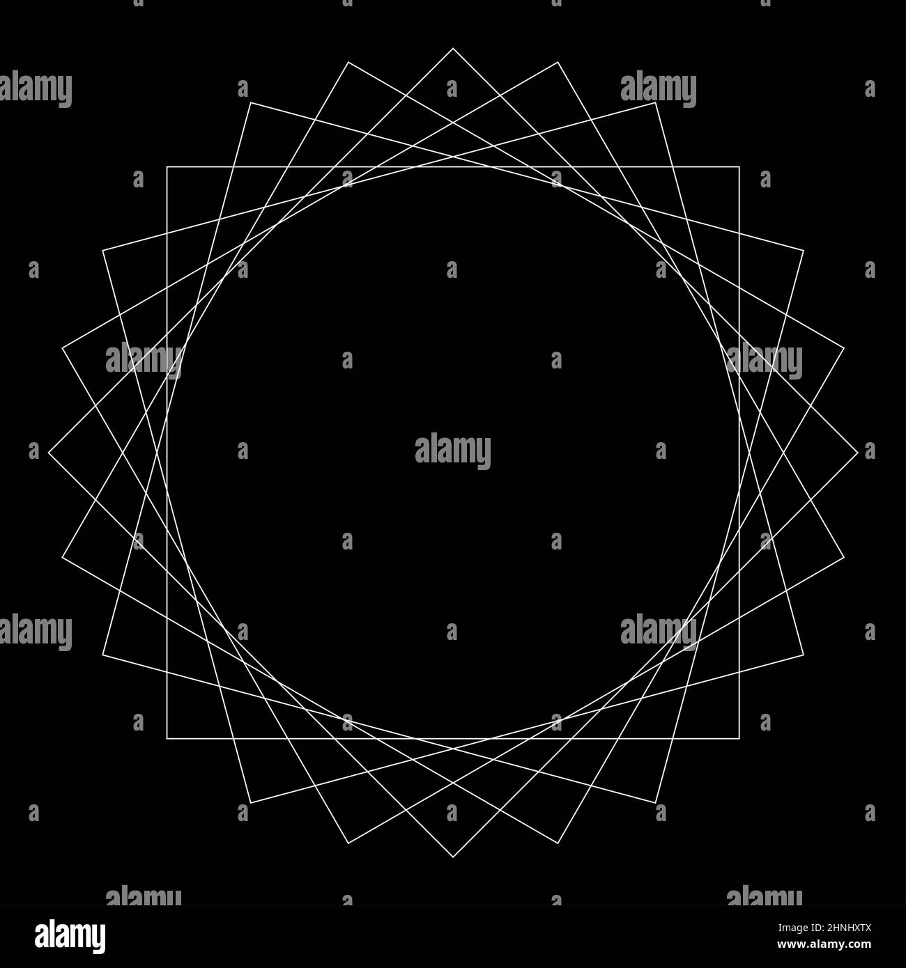 Geometric Circular abstract motif, icon, symbol. Radial, radiating ...