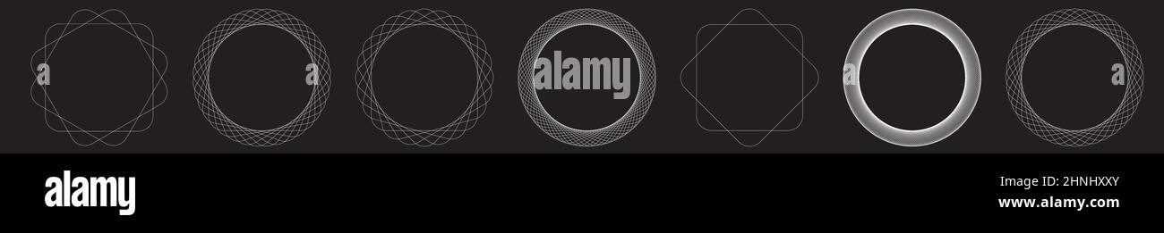 Geometric Circular abstract motif, icon, symbol. Radial, radiating ...