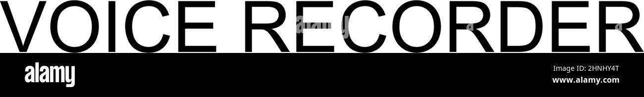 Voice recorder Simple vector icon. Illustration symbol design template ...