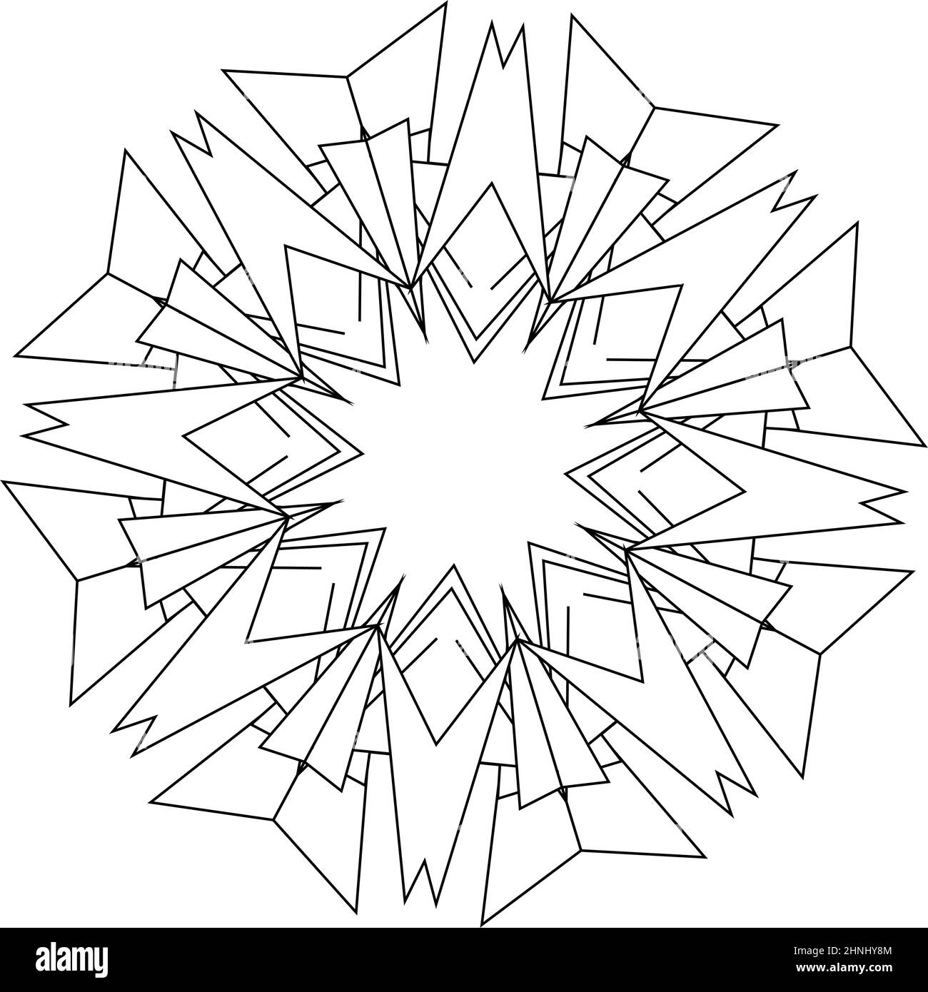 Geometric abstract icon, symbol motif - stock vector illustration, clip ...