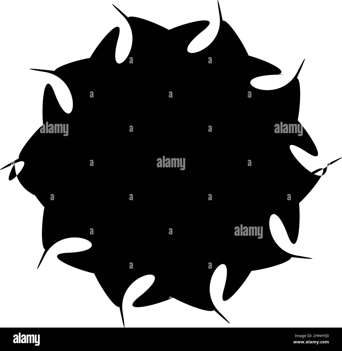 Abstract geometric form, shape. Distorted, deformed patch element ...