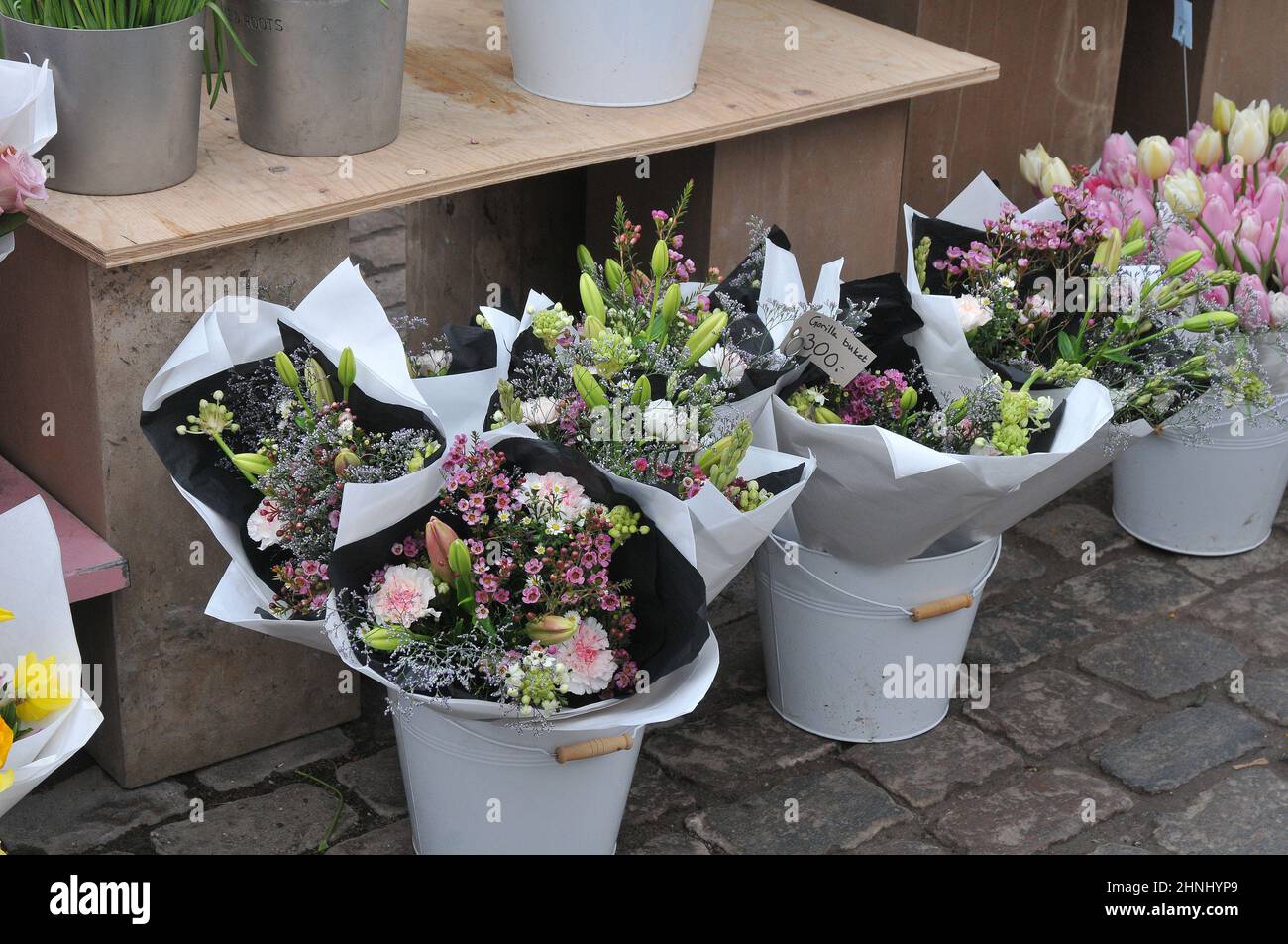 Copenhagen/Denmark./17. February 2022/.Various flowers bouquests ...