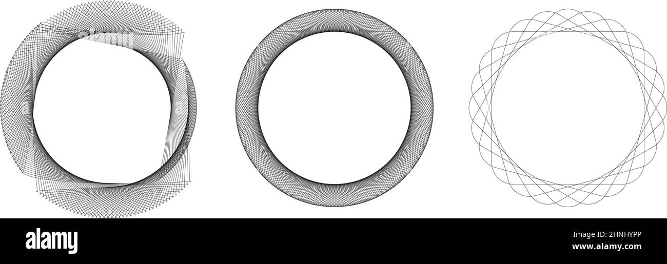 Geometric Circular abstract motif, icon, symbol. Radial, radiating ...