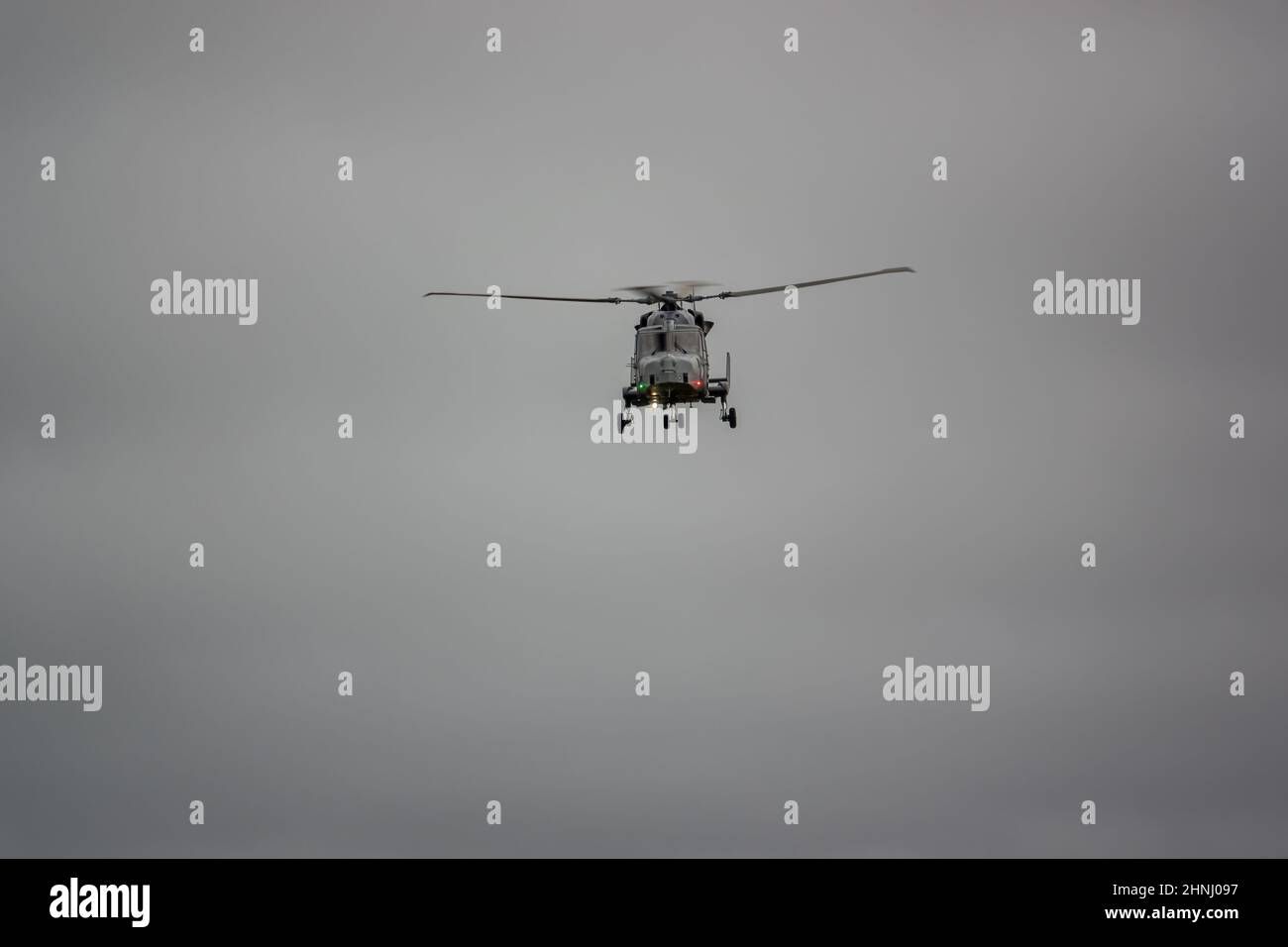 British army AgustaWestland AW159 Wildcat AH1 helicopter flying on ...