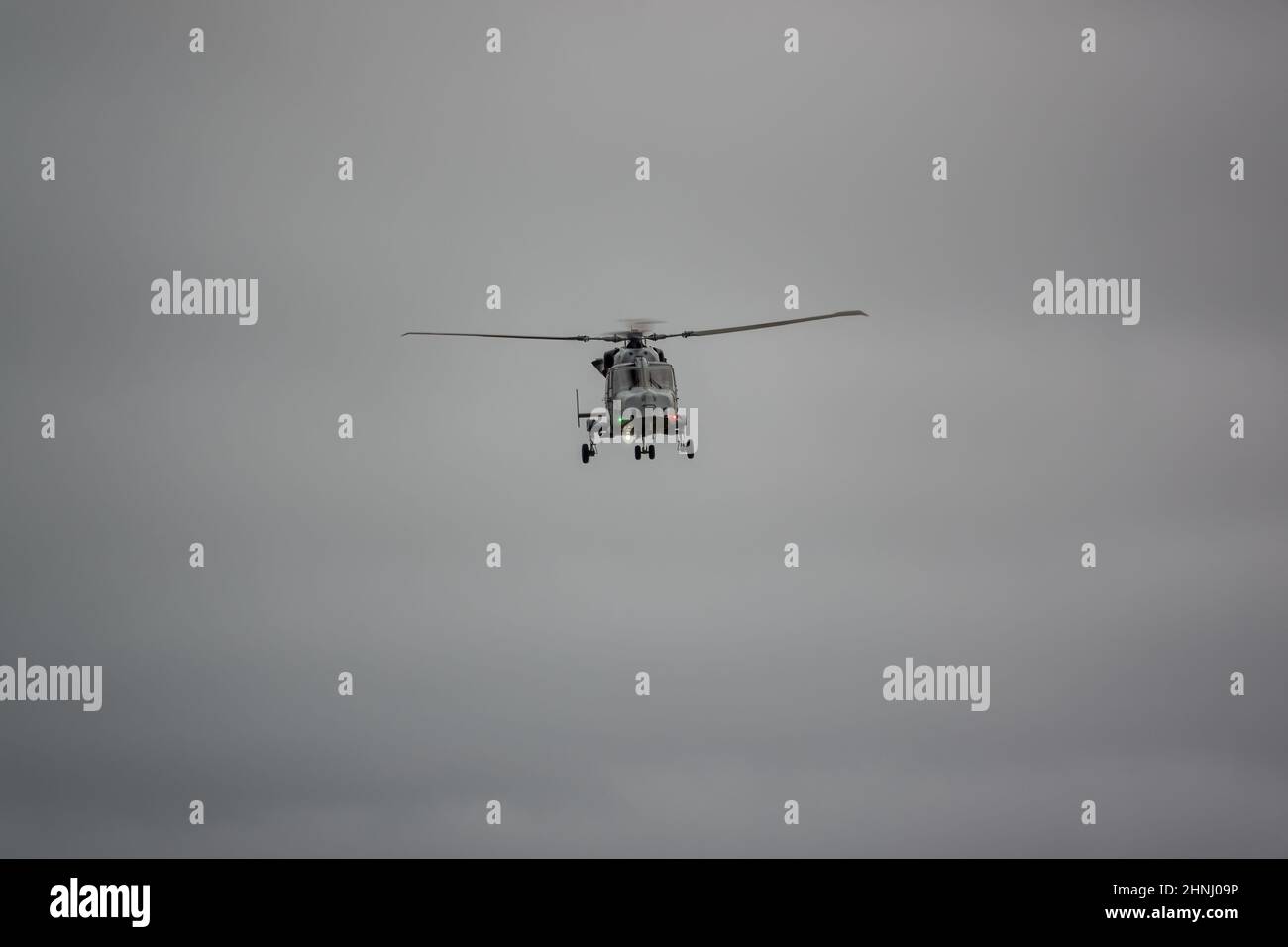 British army AgustaWestland AW159 Wildcat AH1 helicopter flying on ...