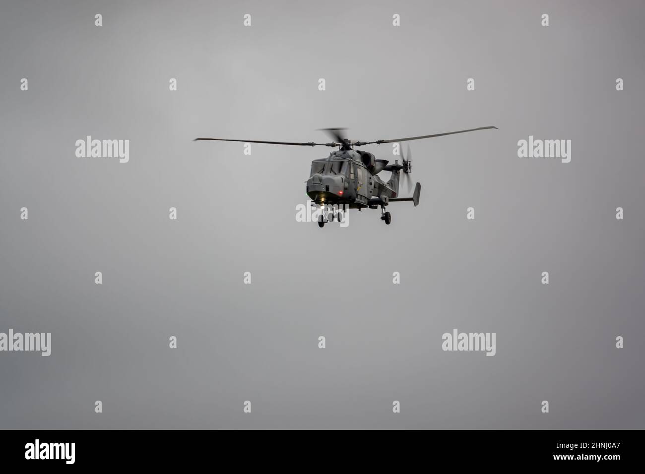 British army AgustaWestland AW159 Wildcat AH1 helicopter flying on ...