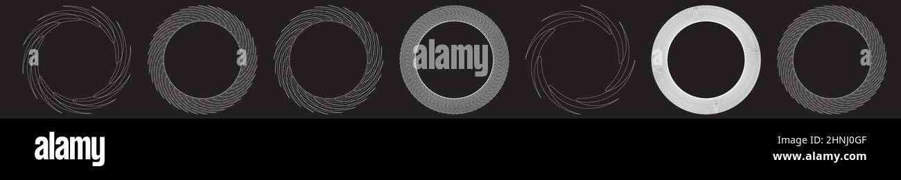 Geometric Circular abstract motif, icon, symbol. Radial, radiating ...