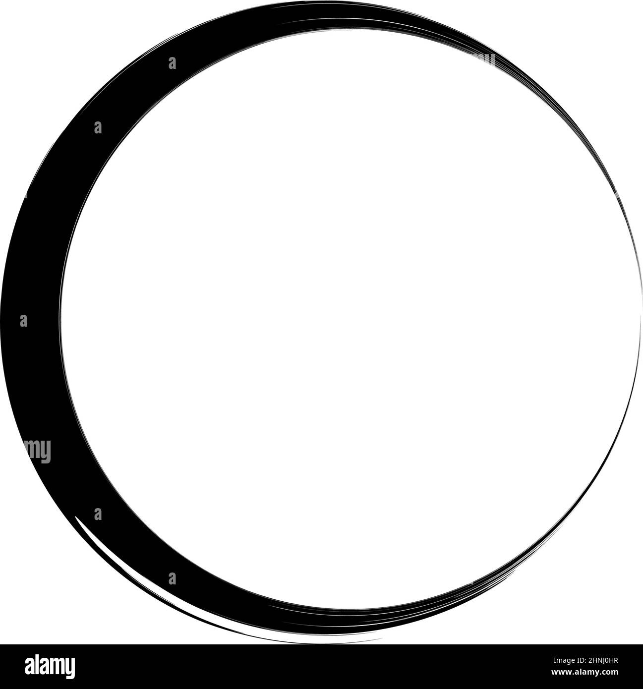 Paintbrush, paint stroke circle element - stock vector illustration ...