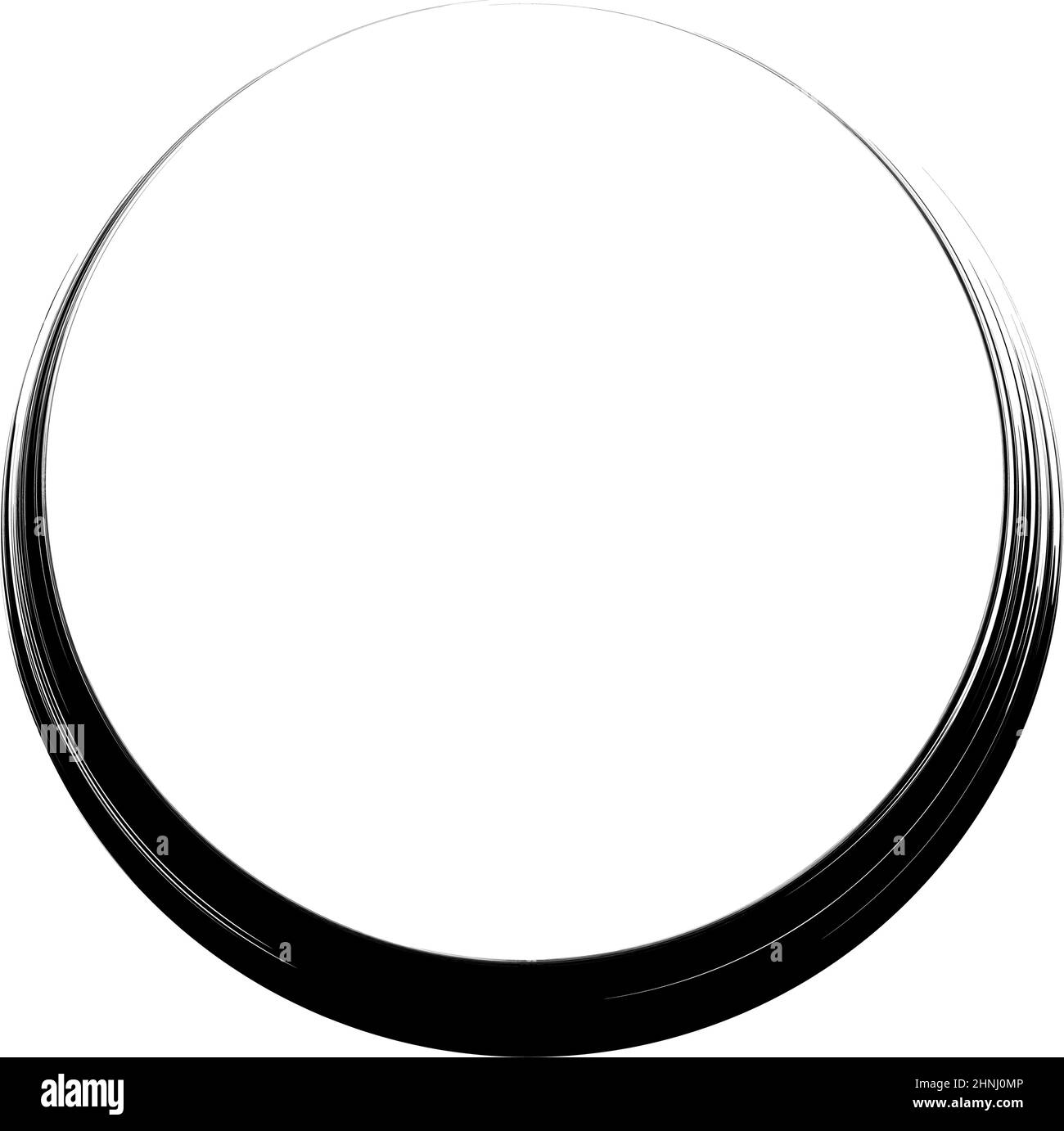Paintbrush, paint stroke circle element - stock vector illustration ...