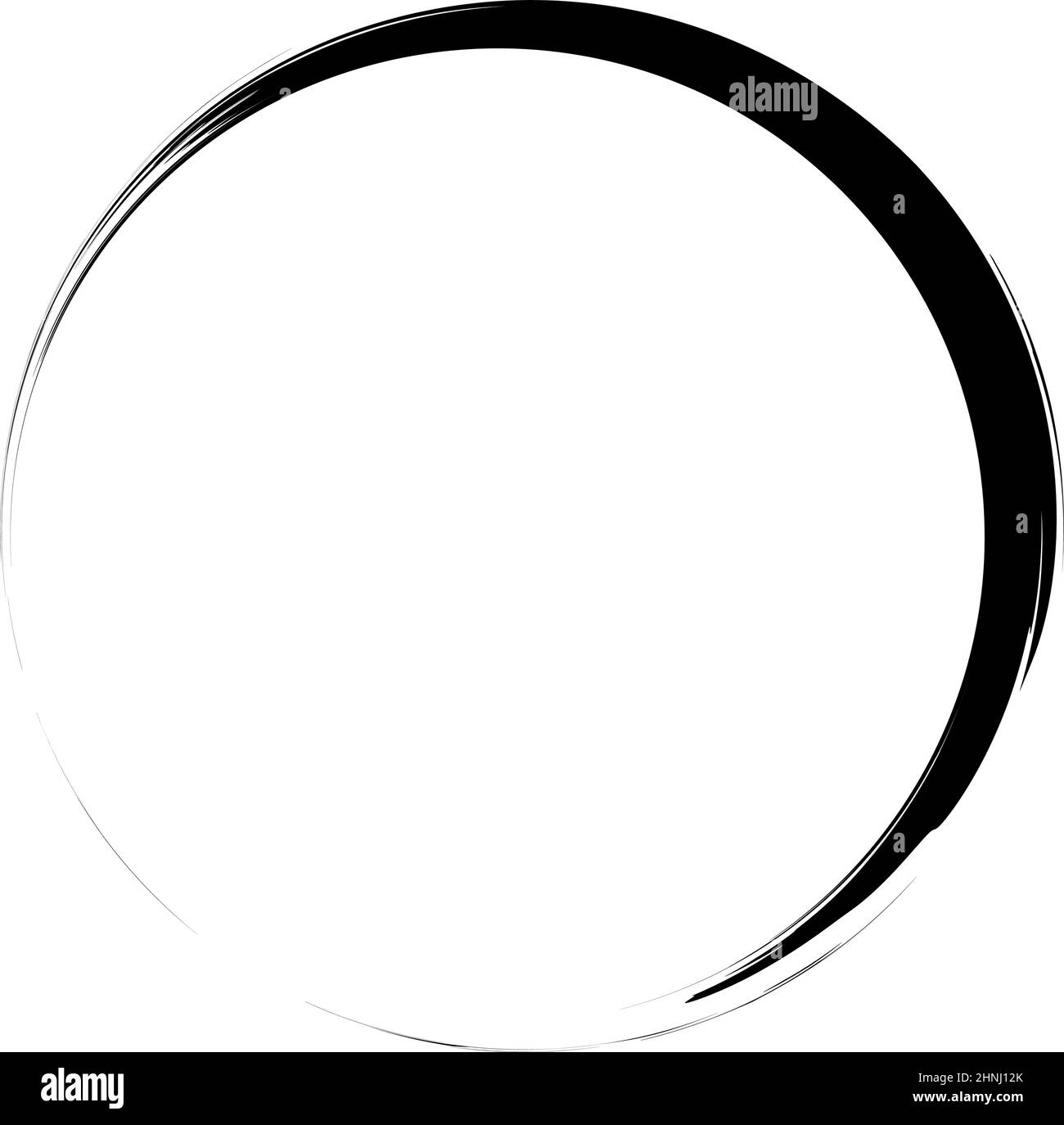 Paintbrush, paint stroke circle element - stock vector illustration ...