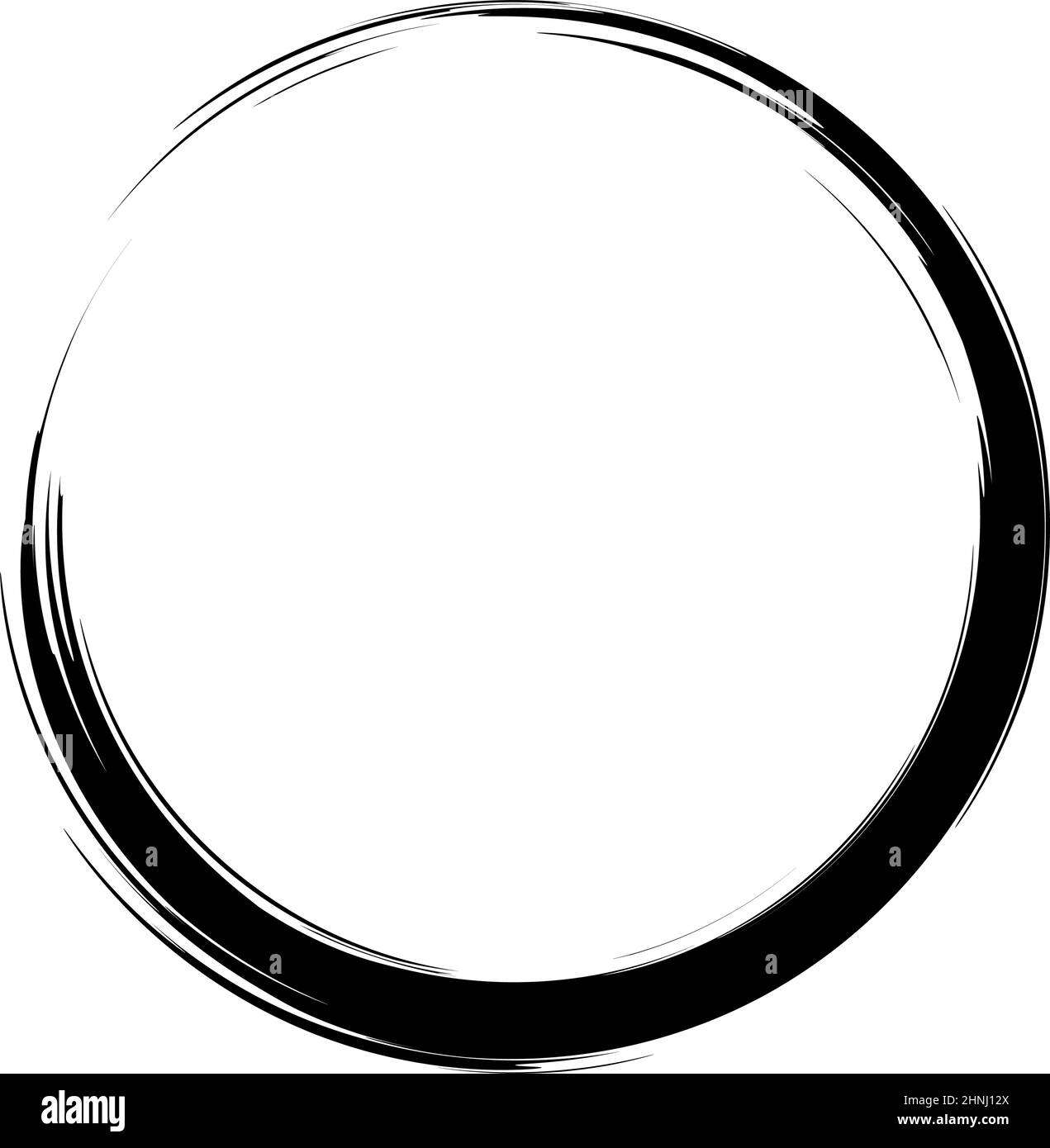 Paintbrush, paint stroke circle element - stock vector illustration ...