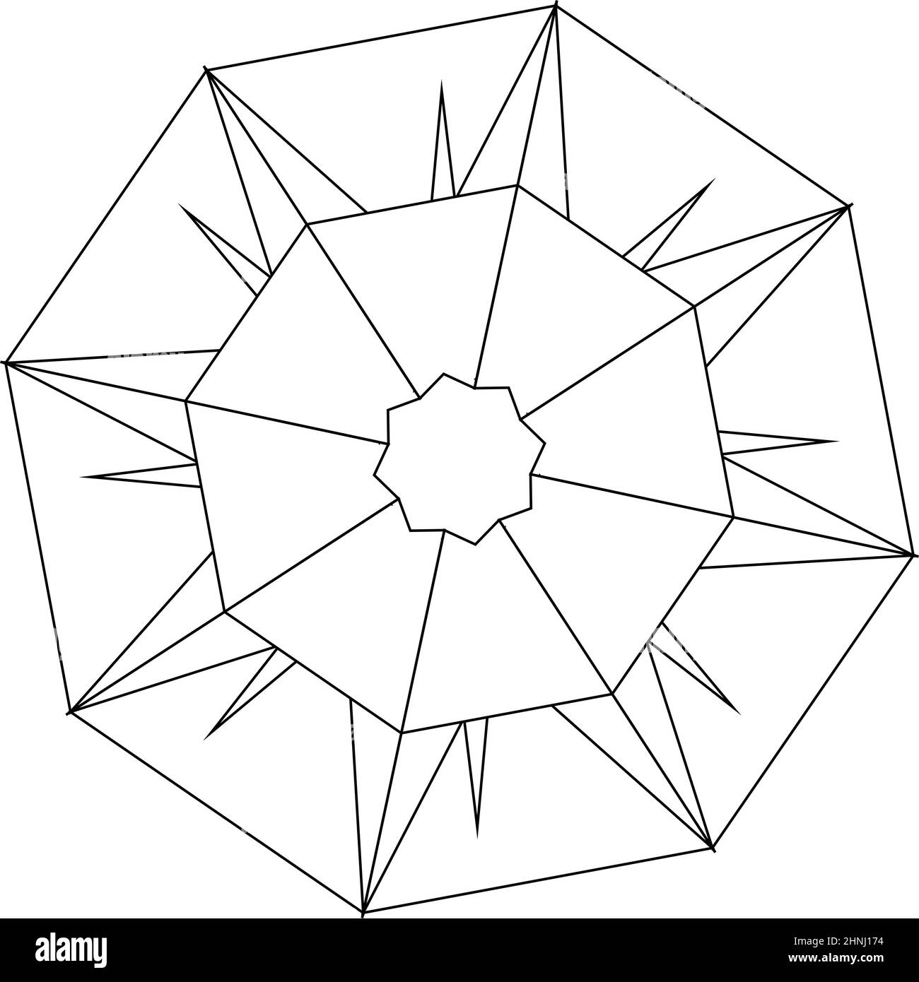Geometric abstract icon, symbol motif - stock vector illustration, clip ...