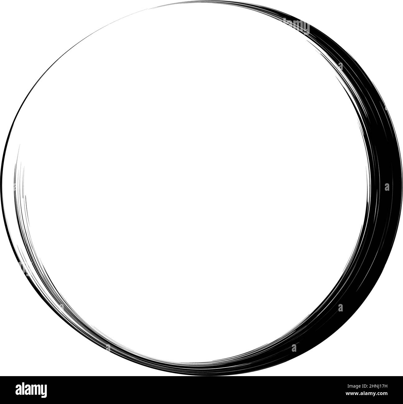 Paintbrush, paint stroke circle element - stock vector illustration ...