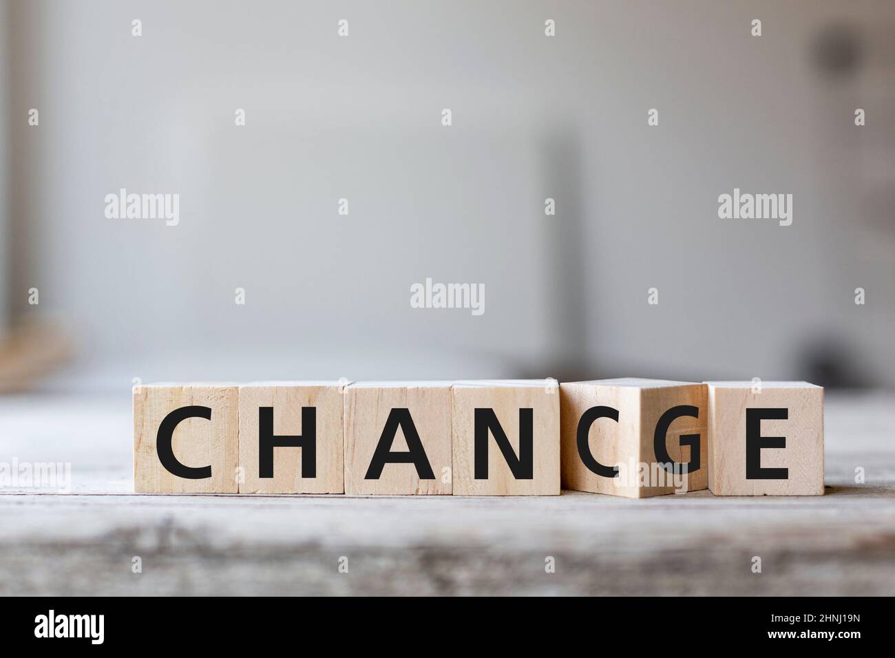 Change or Chance wording on wooden cubes Stock Photo - Alamy