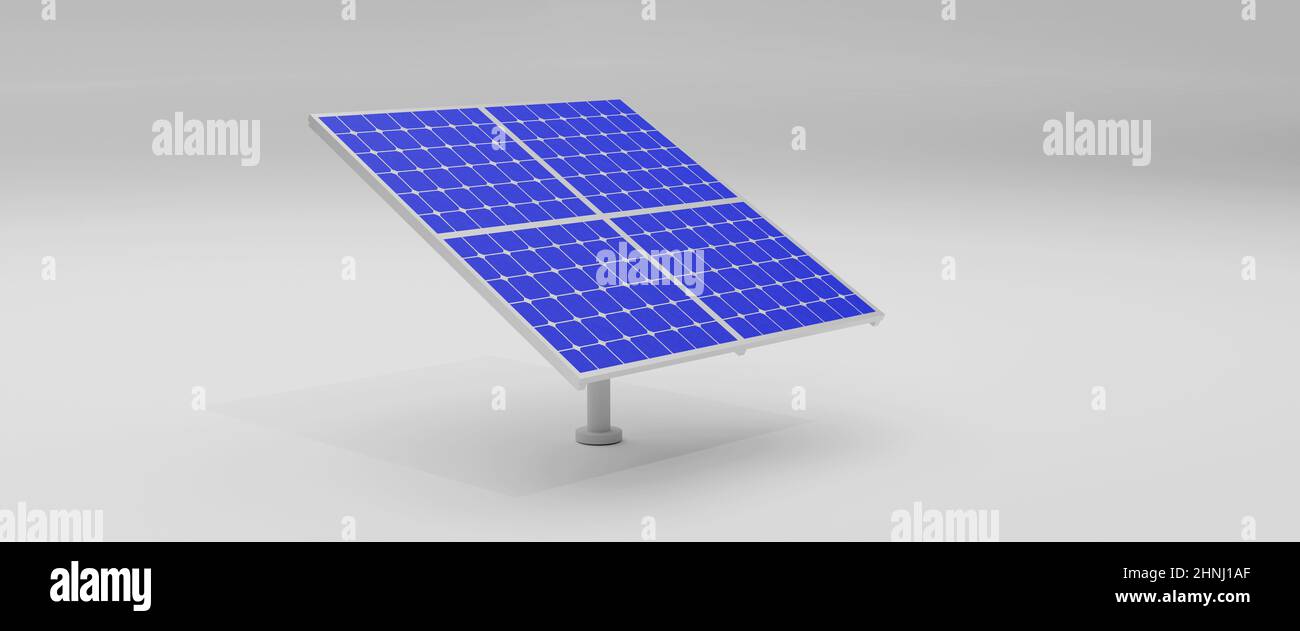 Solar panel concept 3d illustration isolated on background. Concept of ...