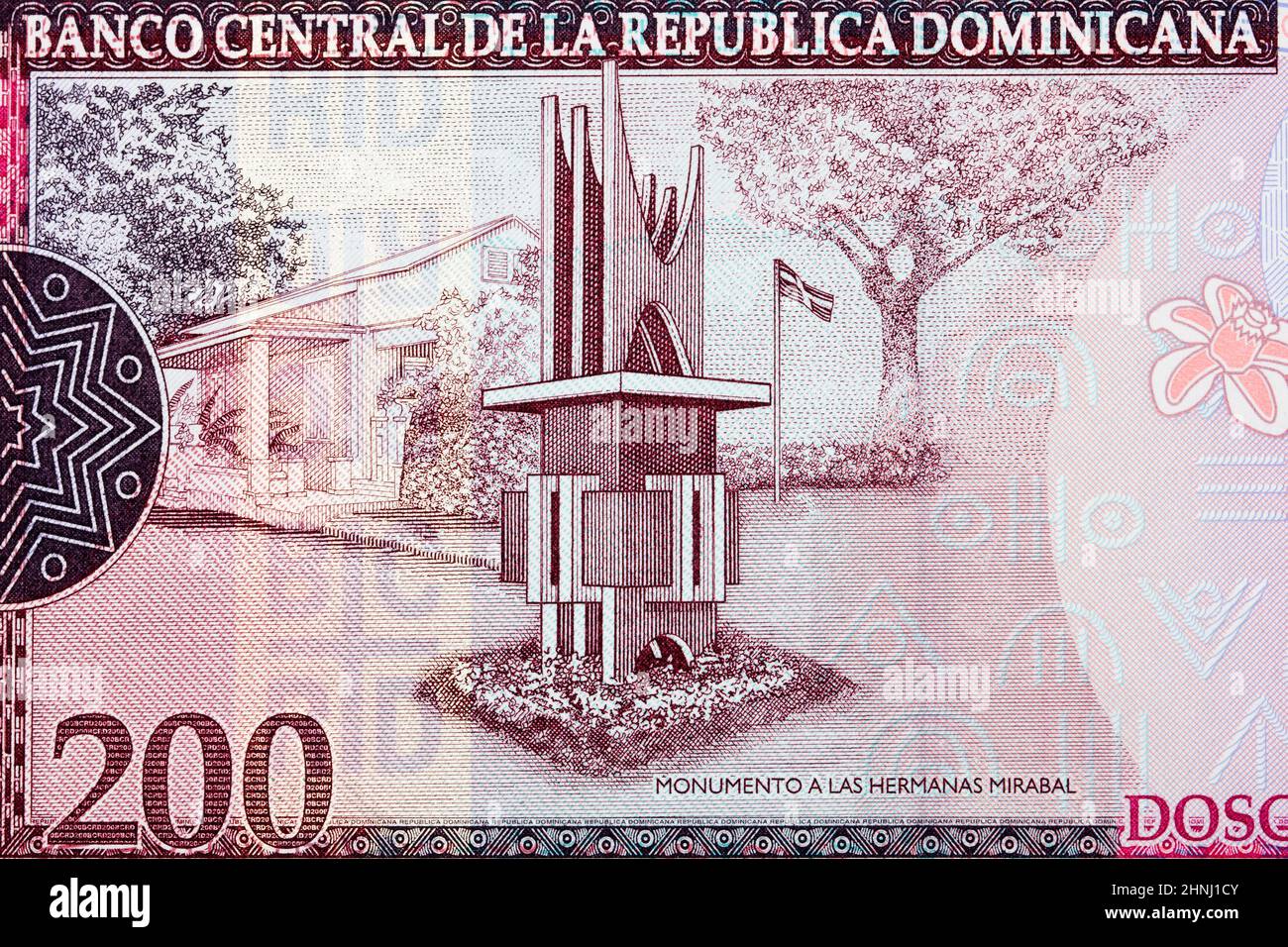 Monument to the Mirabal Sisters from old Republic Dominican money ...