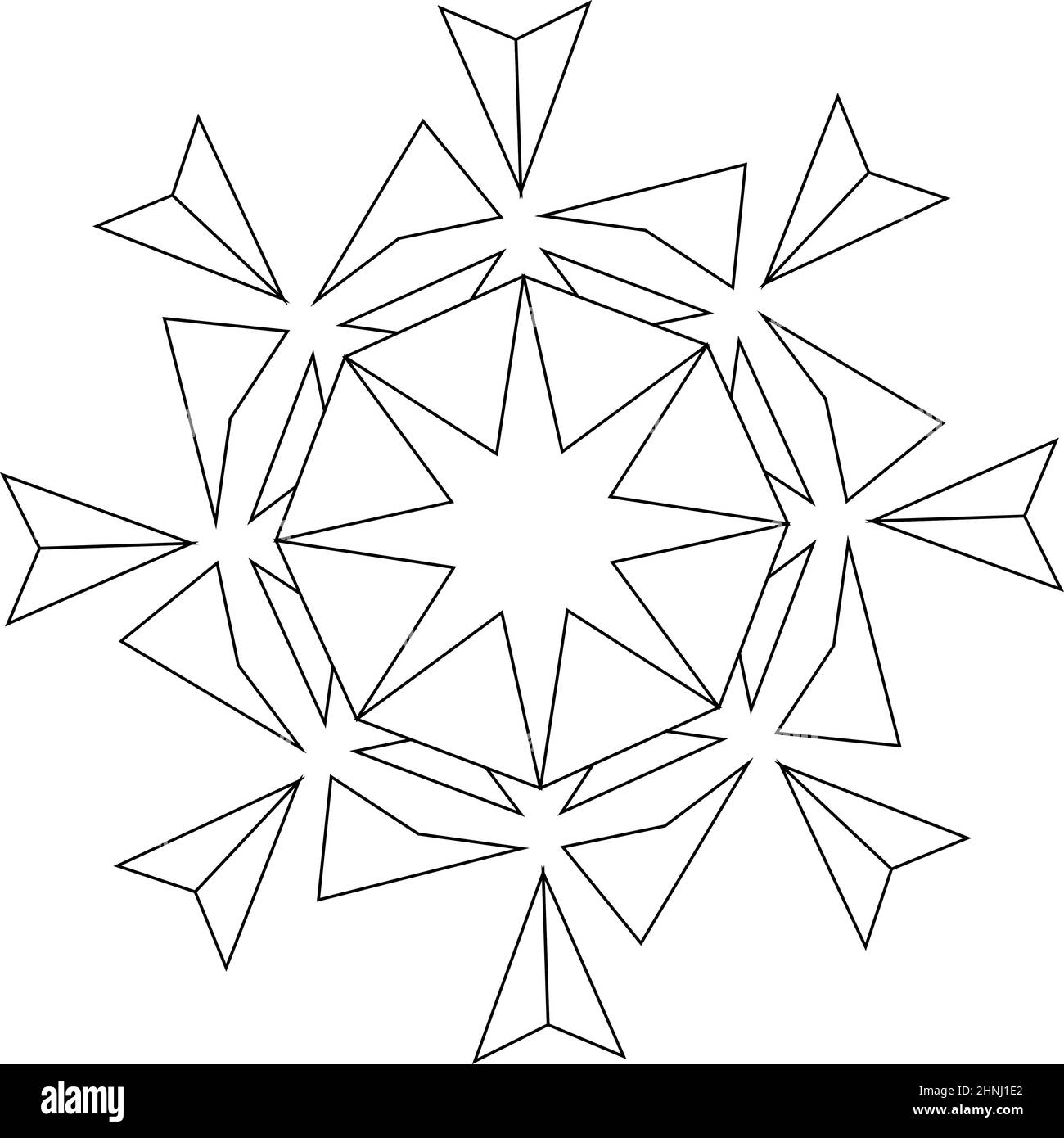 Geometric abstract icon, symbol motif - stock vector illustration, clip ...