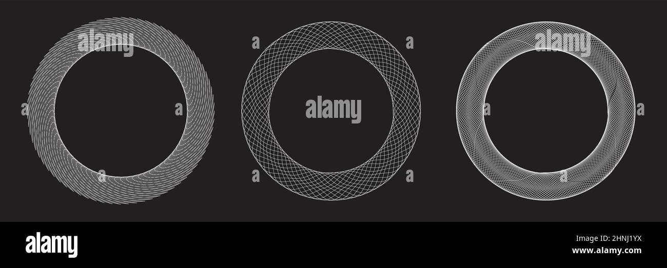 Geometric Circular abstract motif, icon, symbol. Radial, radiating ...