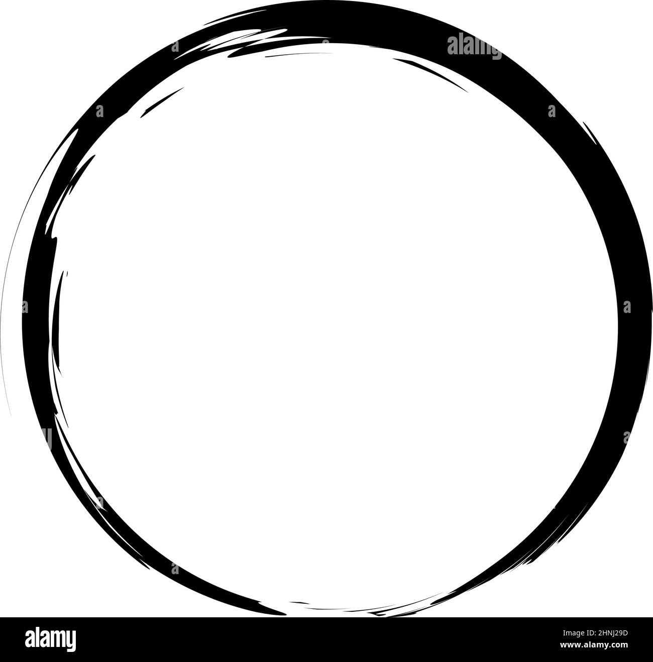 Paintbrush, paint stroke circle element - stock vector illustration ...