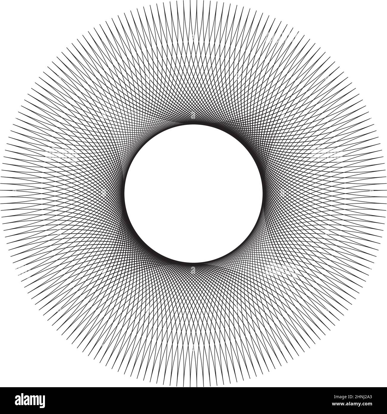 Geometric Circular abstract motif, icon, symbol. Radial, radiating ...