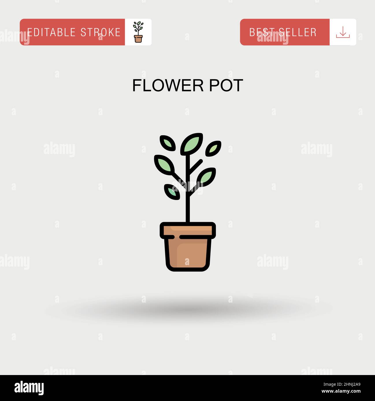 Flower pot simple vector Stock Vector Images - Alamy