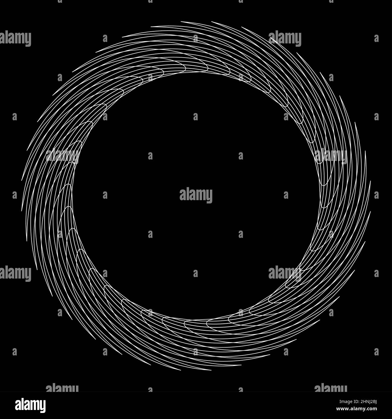 Geometric Circular abstract motif, icon, symbol. Radial, radiating ...
