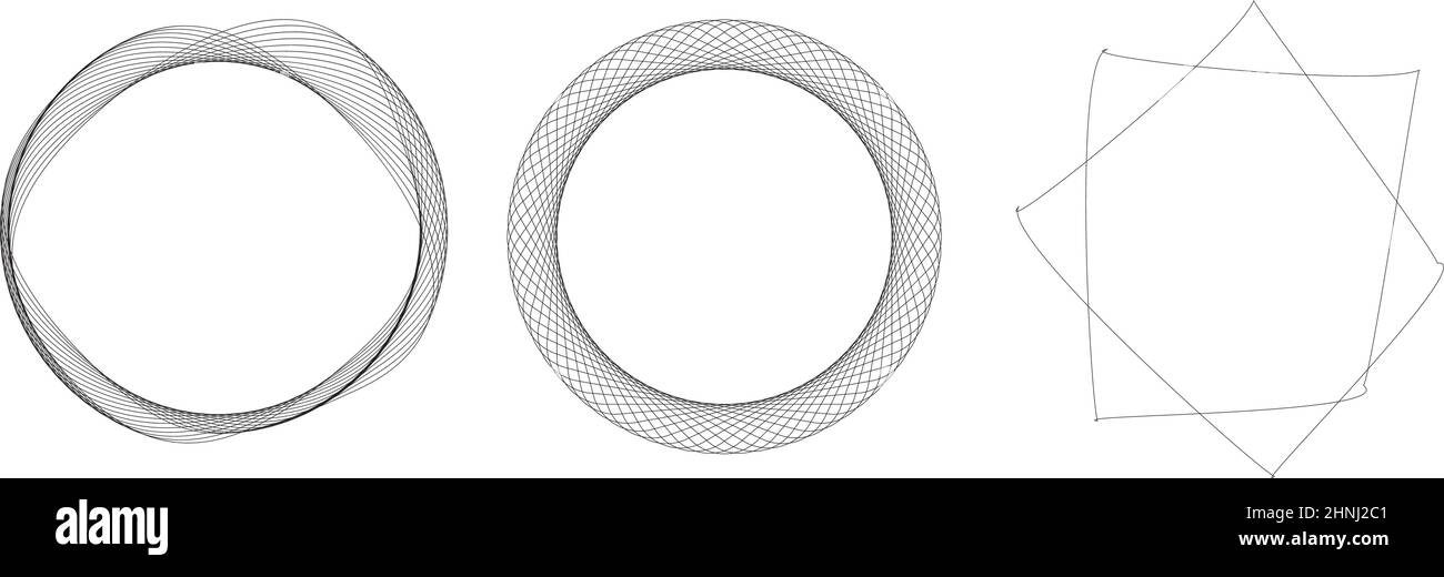 Geometric Circular abstract motif, icon, symbol. Radial, radiating ...