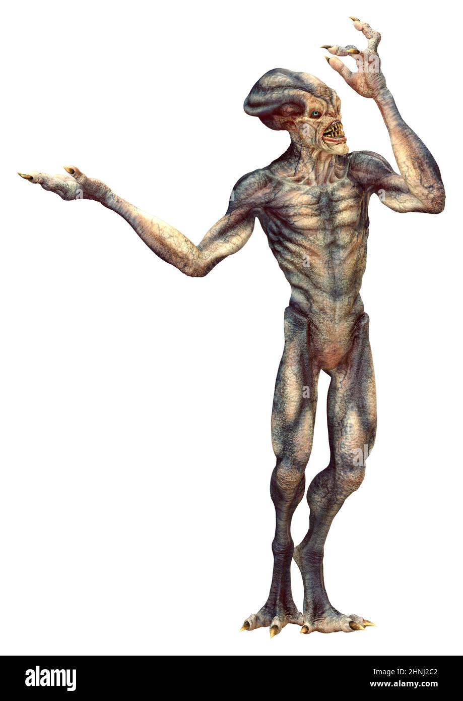 3D rendering of a blue alien isolated on white background Stock Photo ...