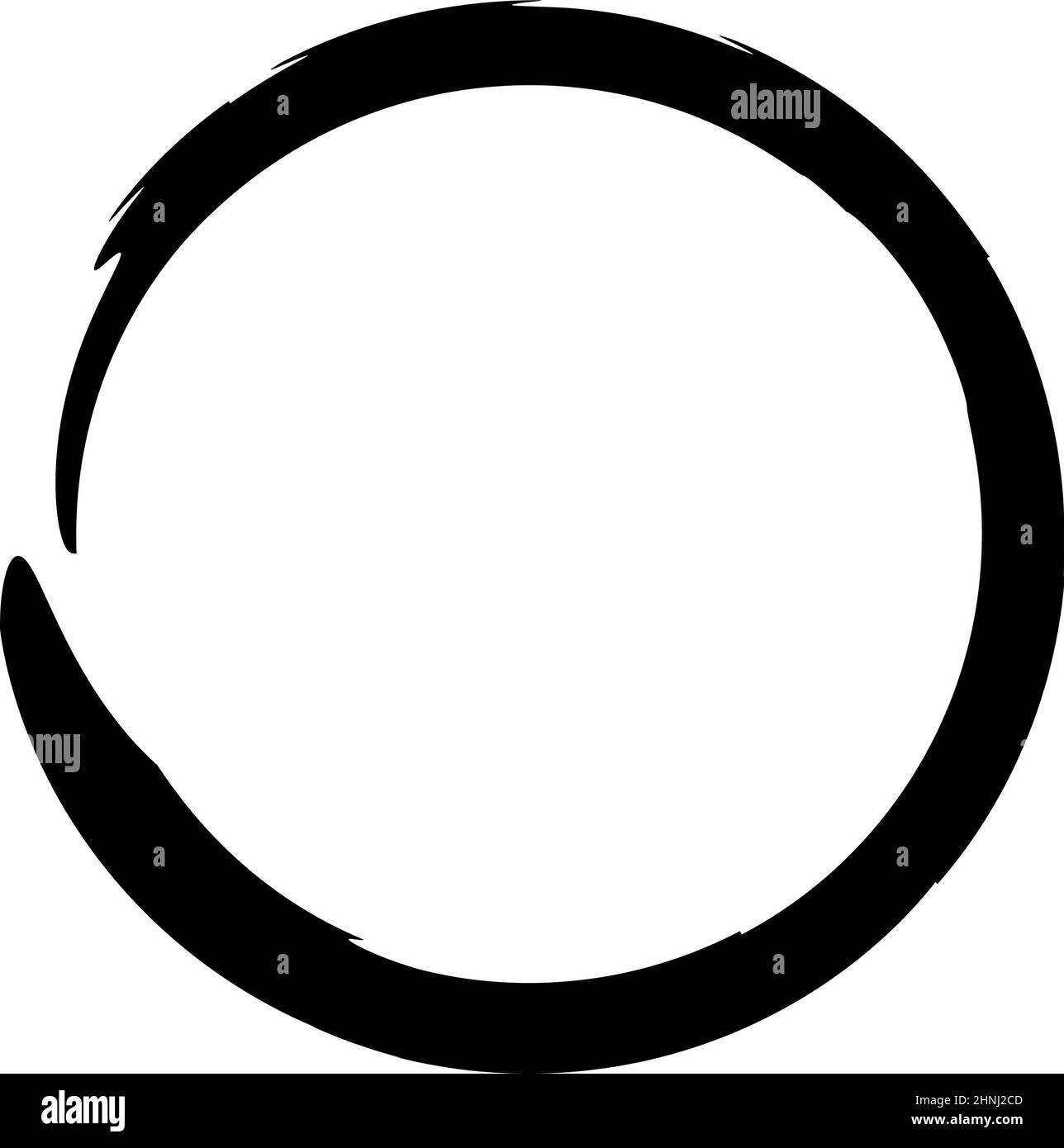 Paintbrush, paint stroke circle element - stock vector illustration ...