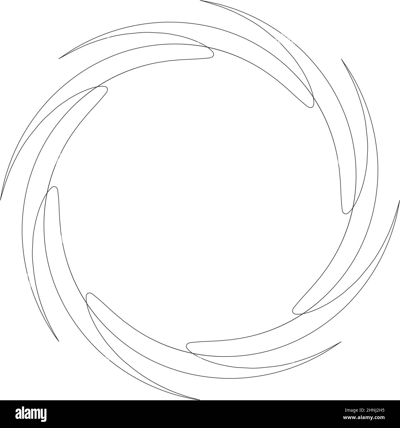 Geometric Circular abstract motif, icon, symbol. Radial, radiating ...