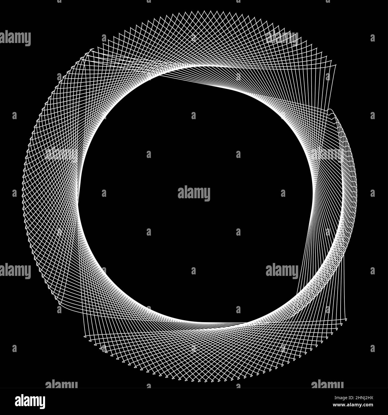 Geometric Circular abstract motif, icon, symbol. Radial, radiating ...