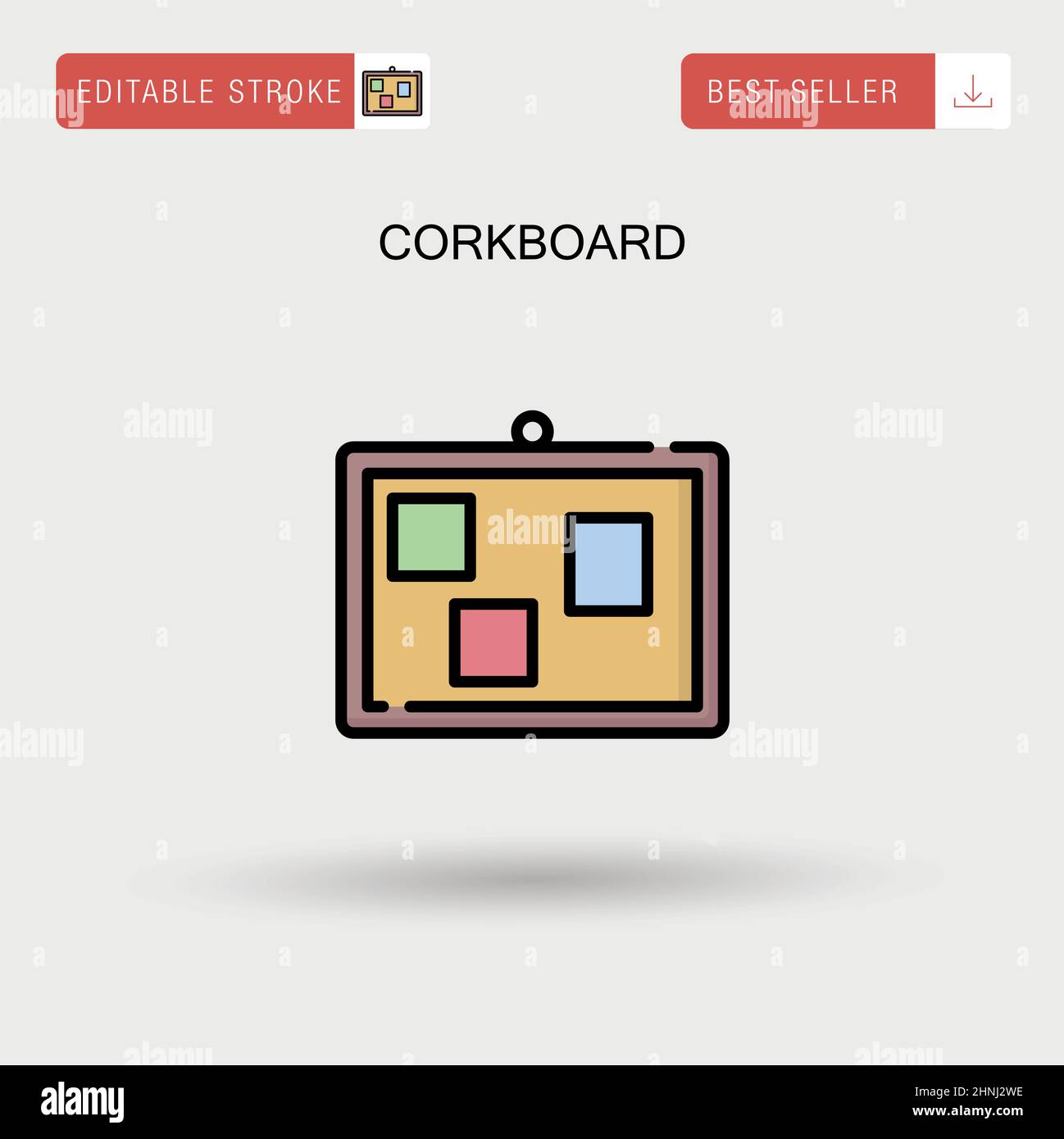 Corkboard Simple vector icon Stock Vector Image & Art - Alamy