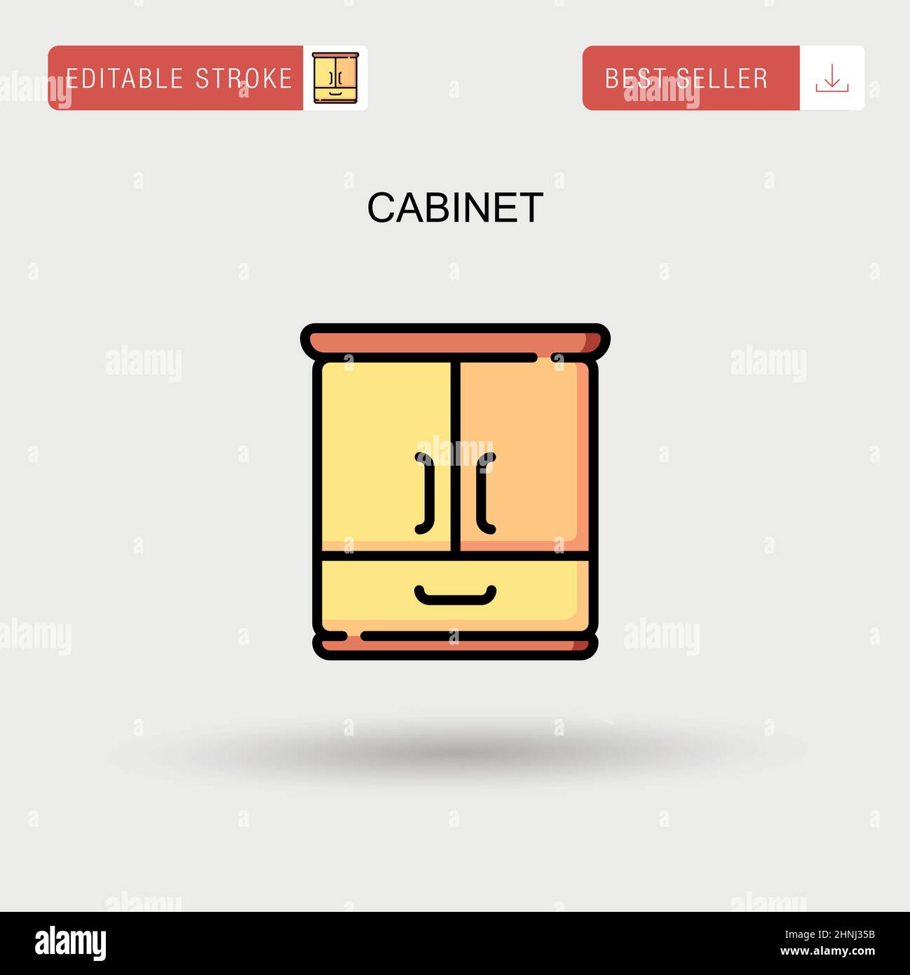 Cabinet Simple vector icon Stock Vector Image & Art - Alamy