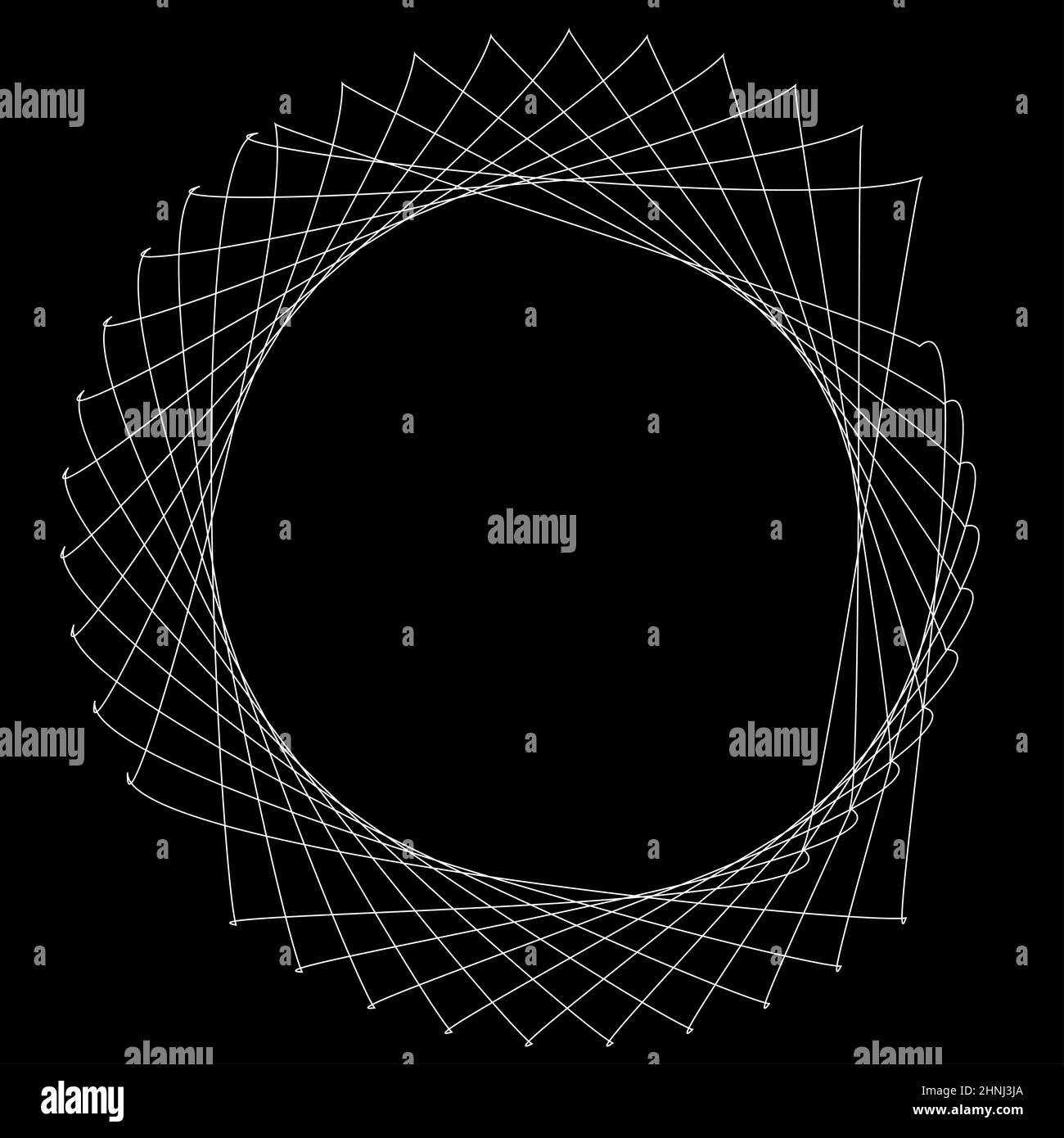 Geometric Circular abstract motif, icon, symbol. Radial, radiating ...