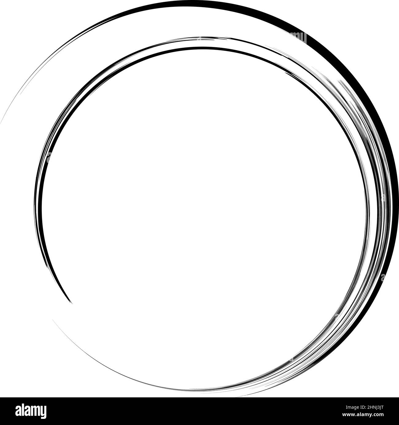 Paintbrush, paint stroke circle element - stock vector illustration ...