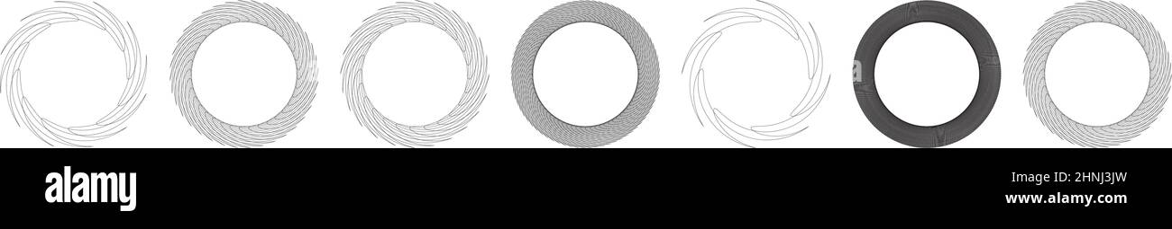 Geometric Circular abstract motif, icon, symbol. Radial, radiating ...