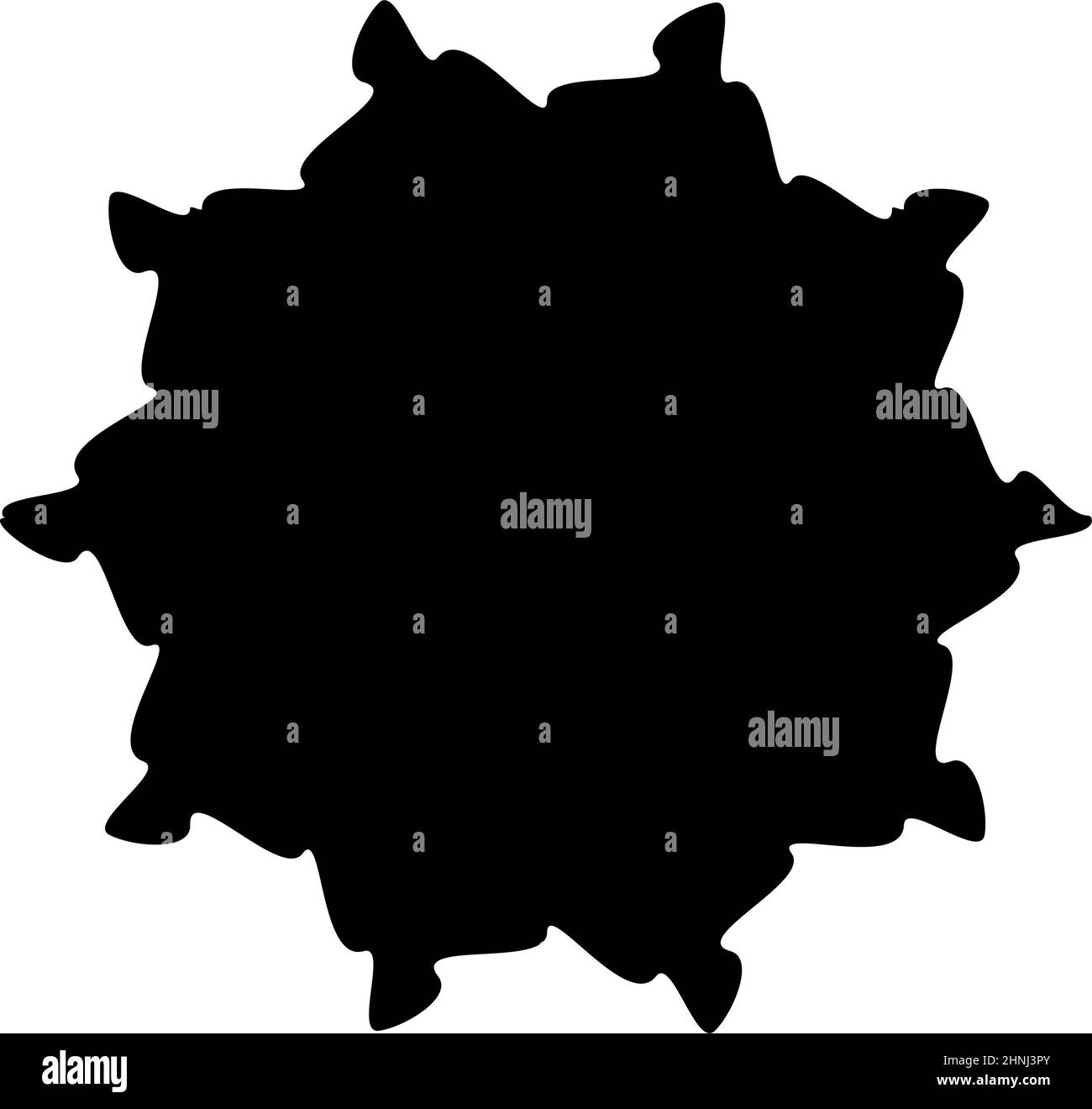 Abstract geometric form, shape. Distorted, deformed patch element ...