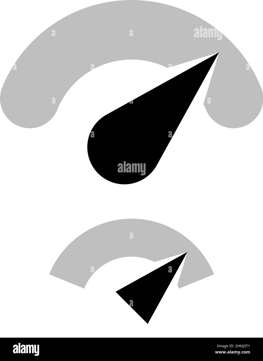 Gauge, meter, level and progress indicator icon. Progression ...