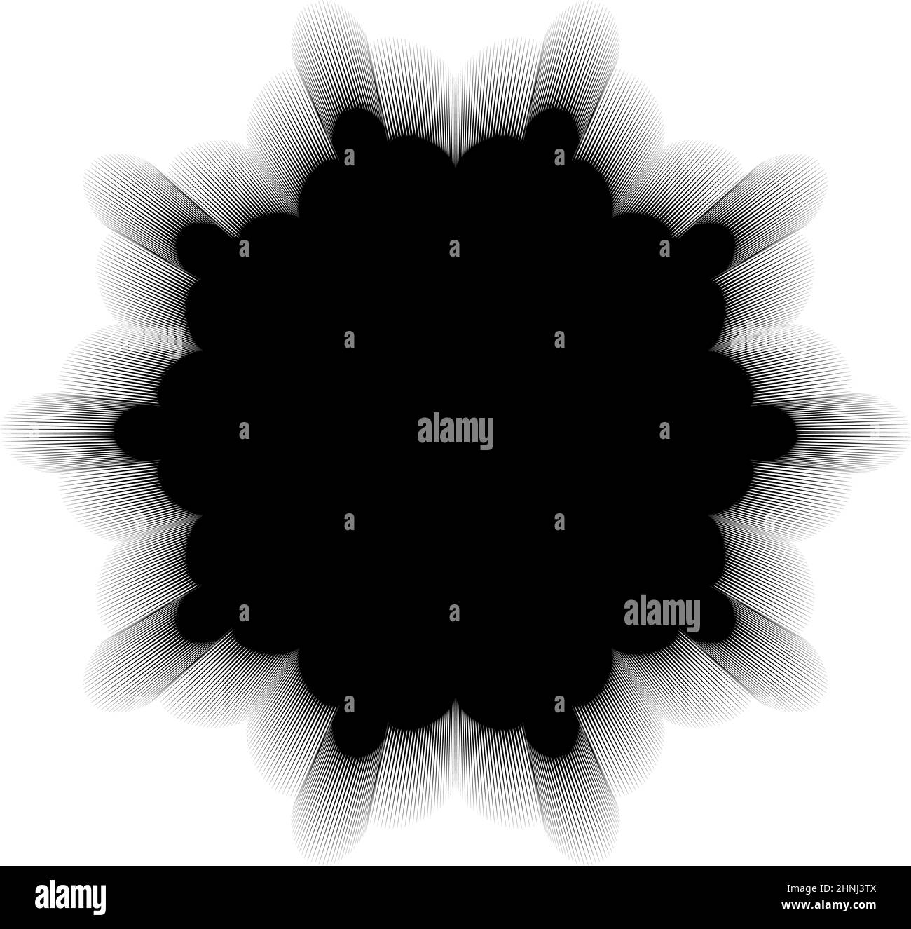 Abstract geometric form, shape. Distorted, deformed patch element ...