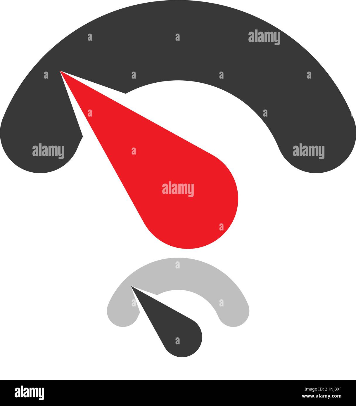 Gauge, meter, level and progress indicator icon. Progression ...