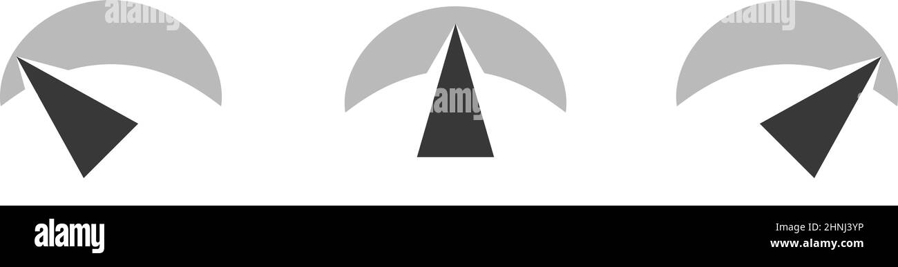 Gauge, meter, level and progress indicator icon. Progression ...