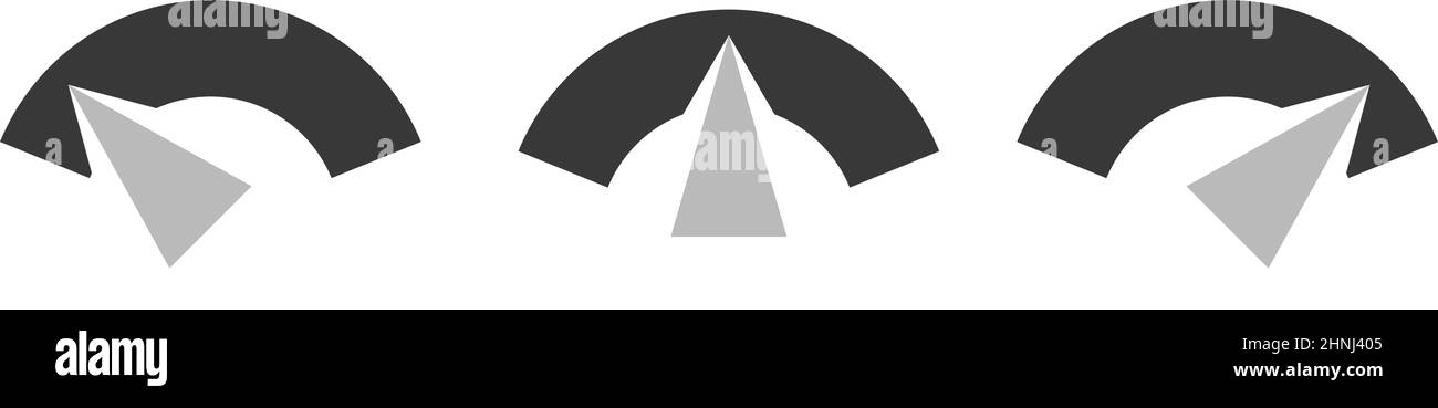 Gauge, meter, level and progress indicator icon. Progression ...