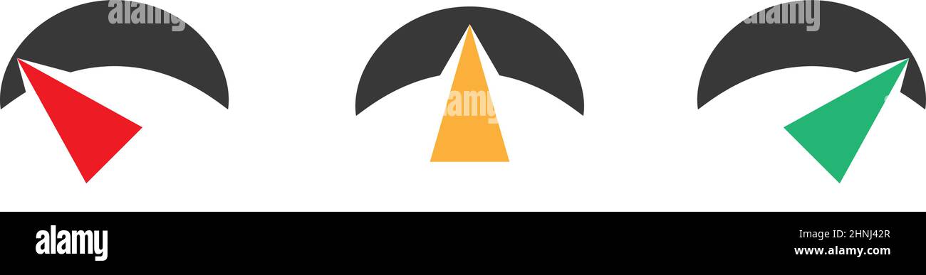 Gauge, meter, level and progress indicator icon. Progression ...