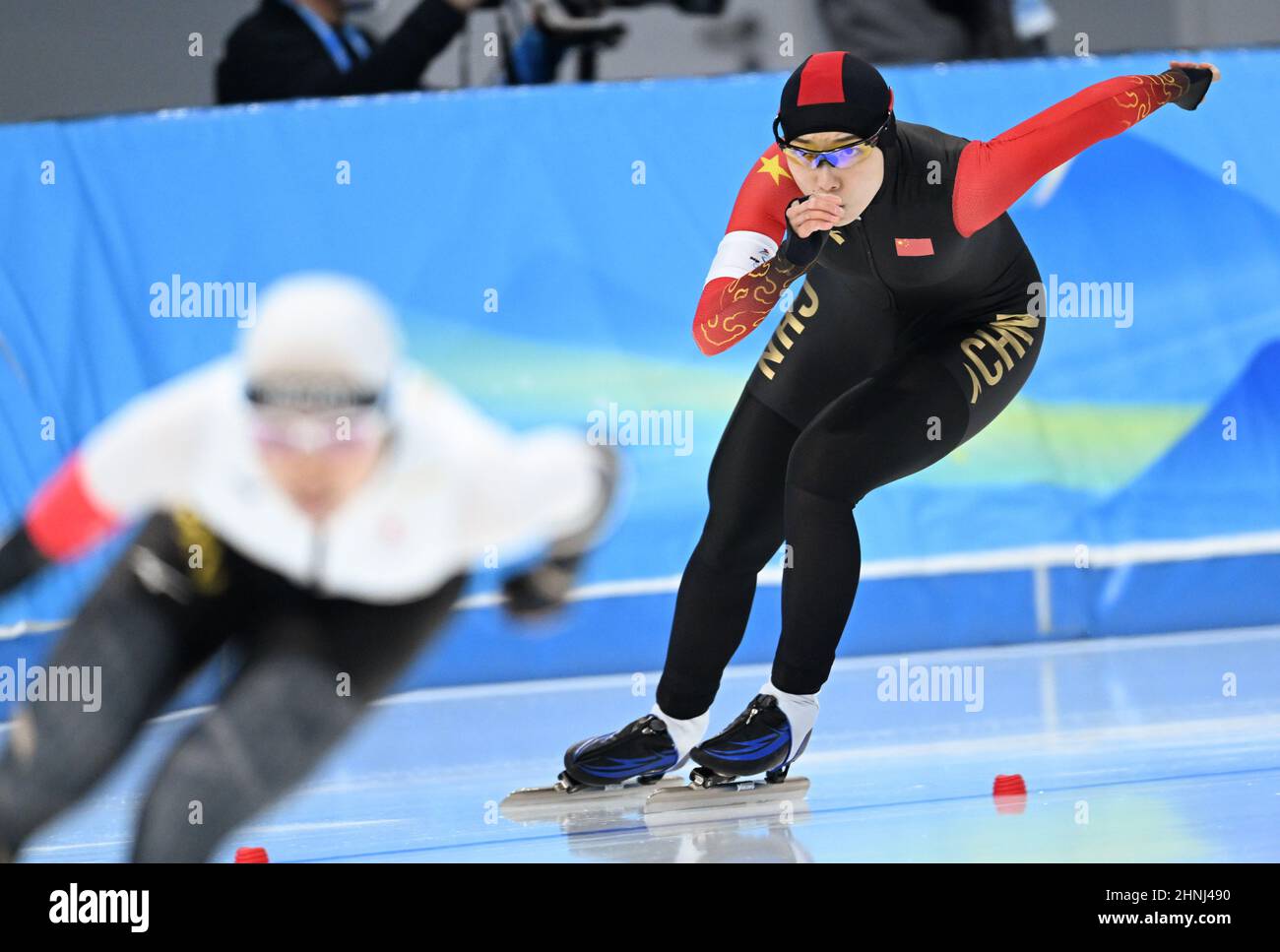 Beijing, China. 17th Feb, 2022. Li Qishi of China competes during the ...