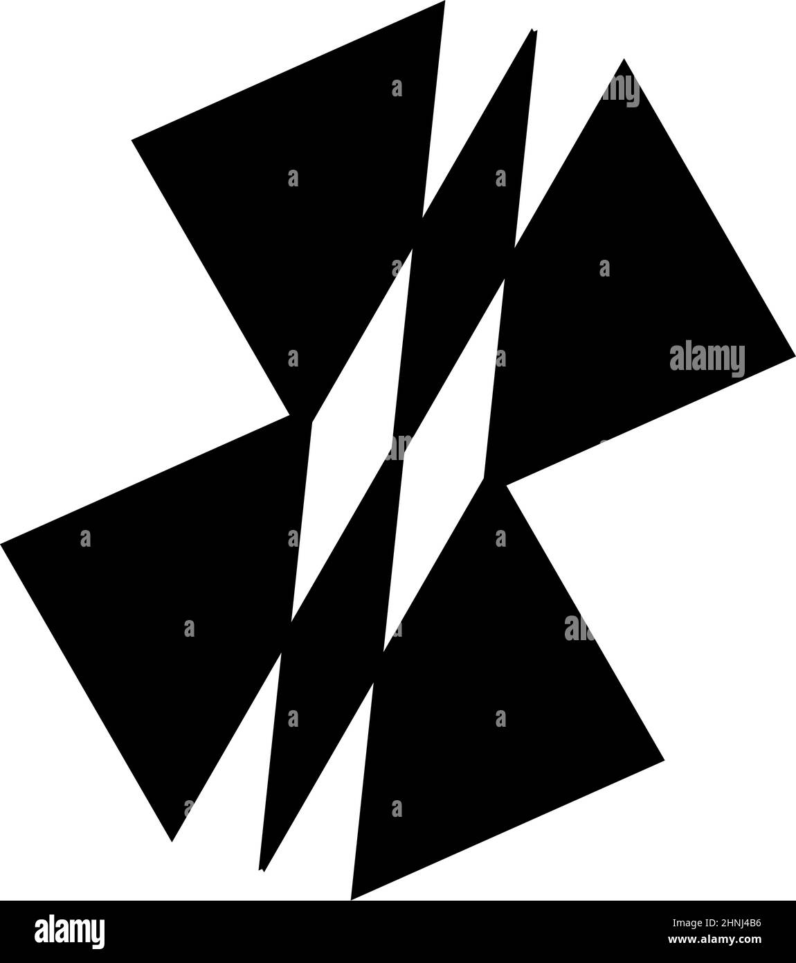 Simple abstract geometric form(s), shape(s). Random, angular vetor ...