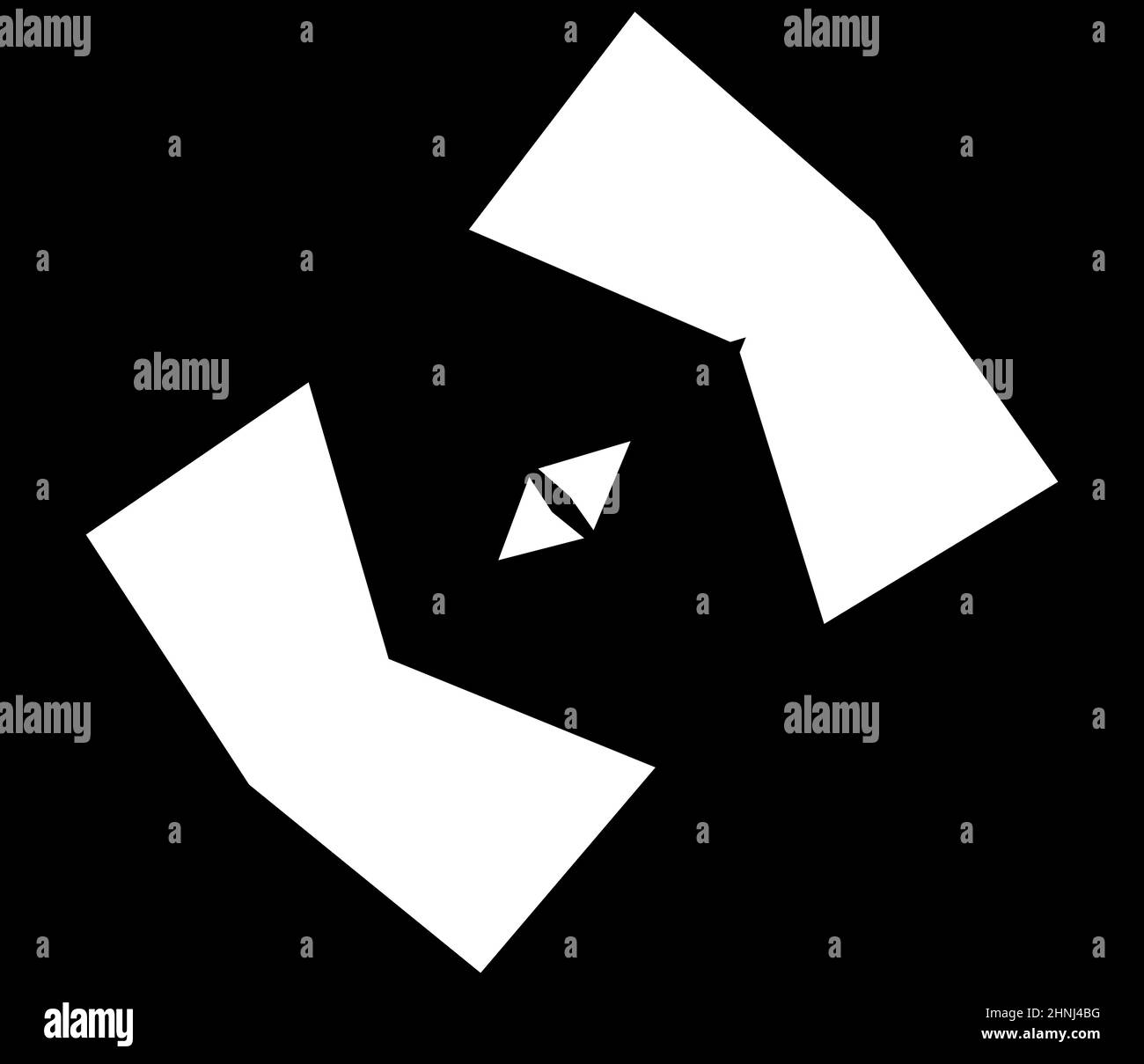 Simple abstract geometric form(s), shape(s). Random, angular vetor ...