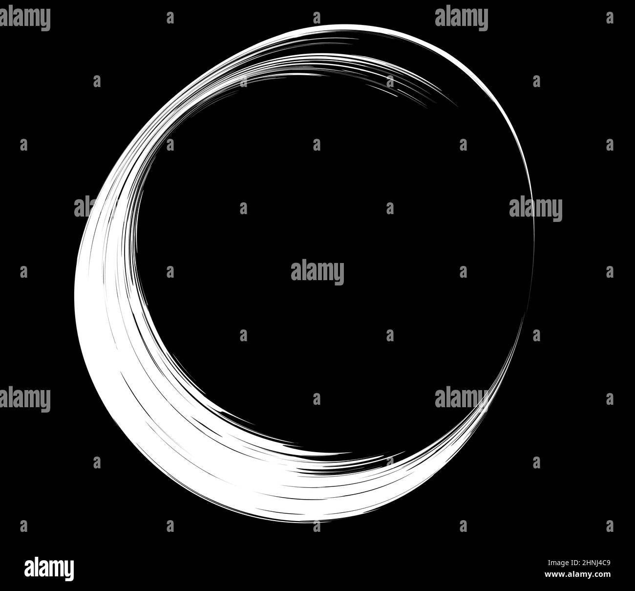 Paintbrush, paint stroke circle element - stock vector illustration ...