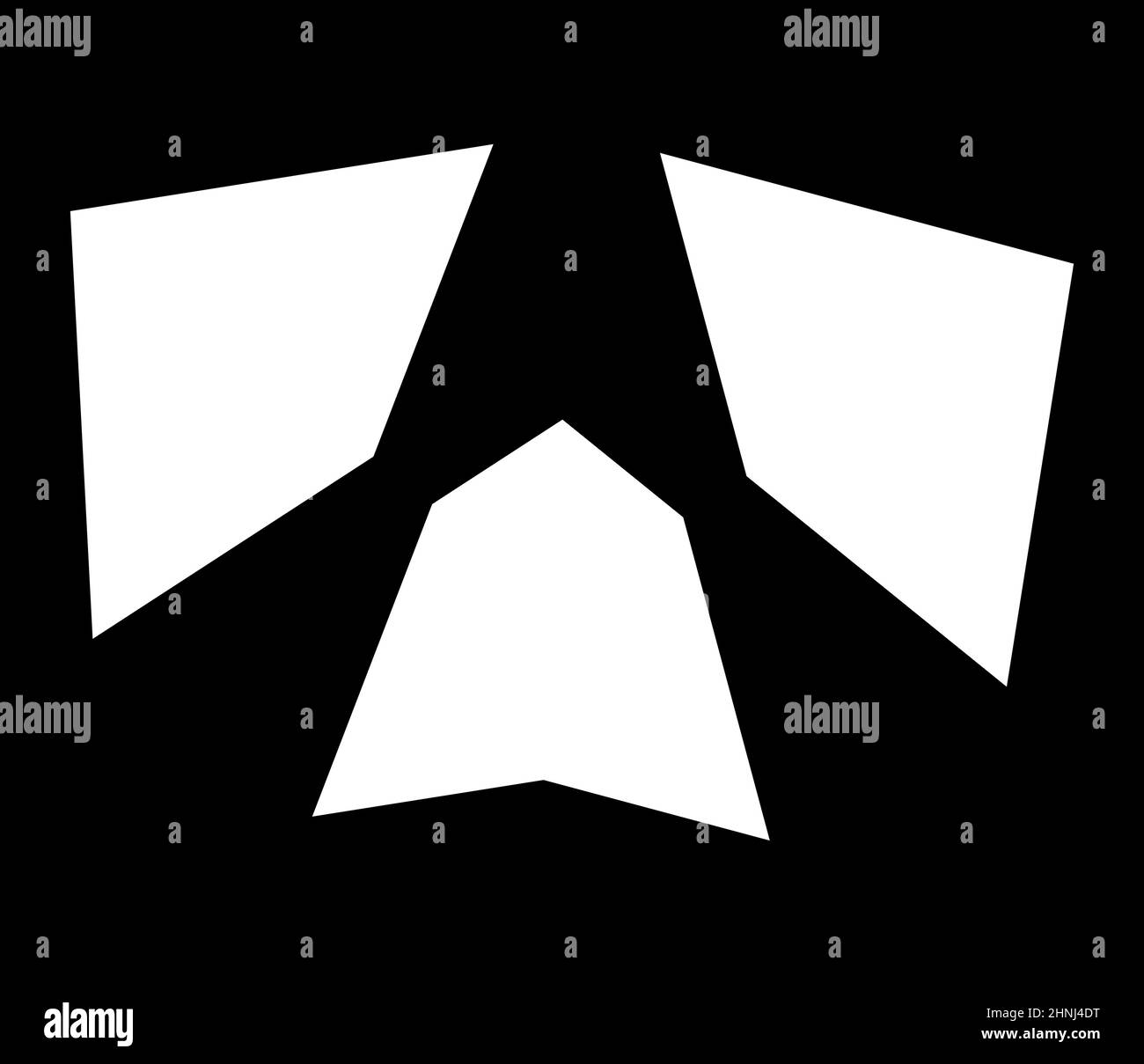 Simple abstract geometric form(s), shape(s). Random, angular vetor ...