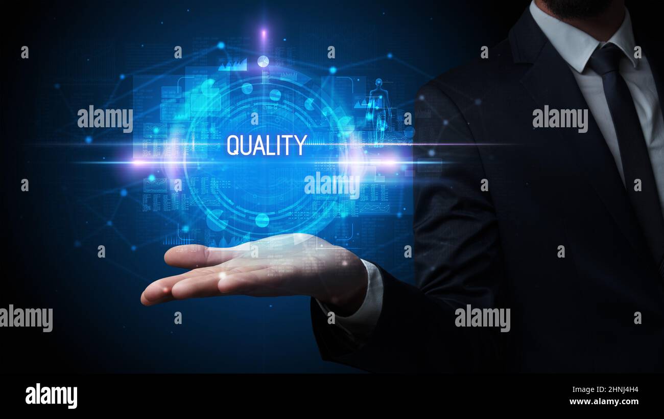 Man hand holding digital technology concept Stock Photo - Alamy