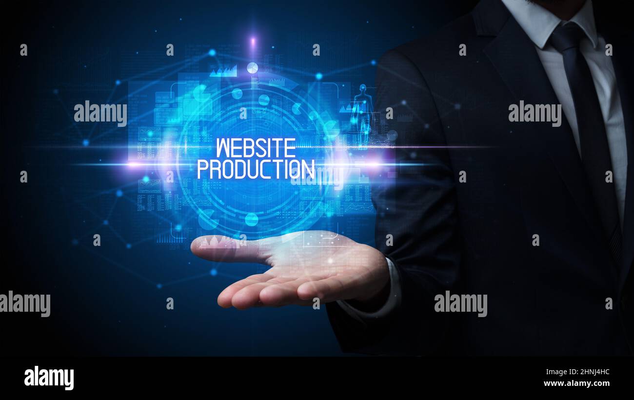 Man hand holding digital technology concept Stock Photo - Alamy